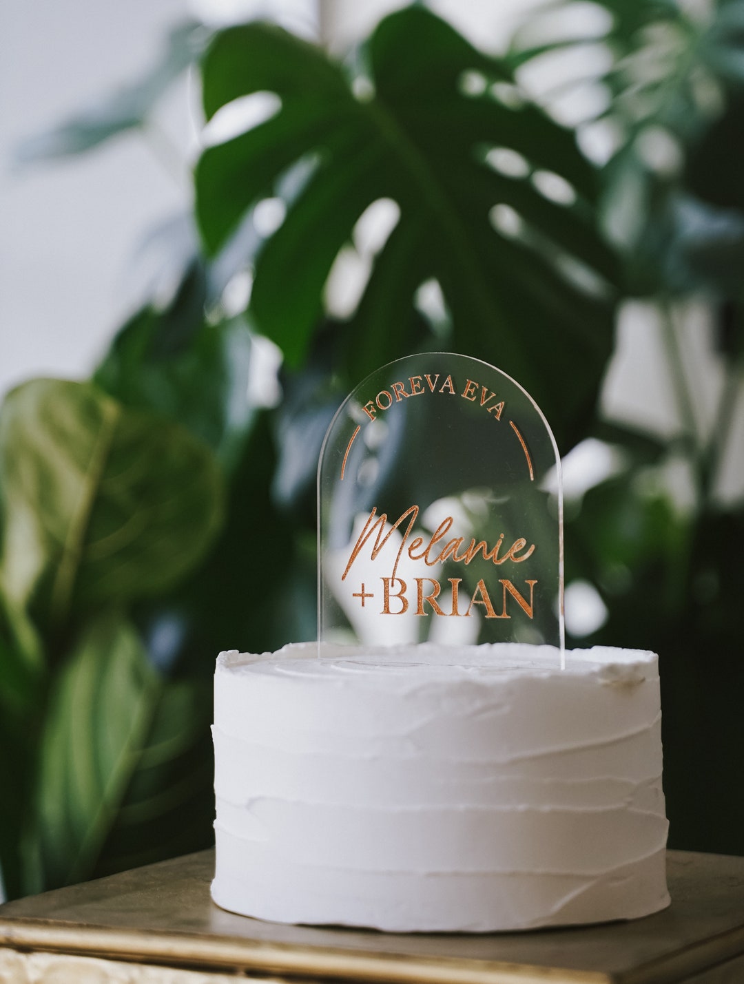 Custom Name Arch Acrylic Cake Topper Modern Arch Cake Topper Custom ...