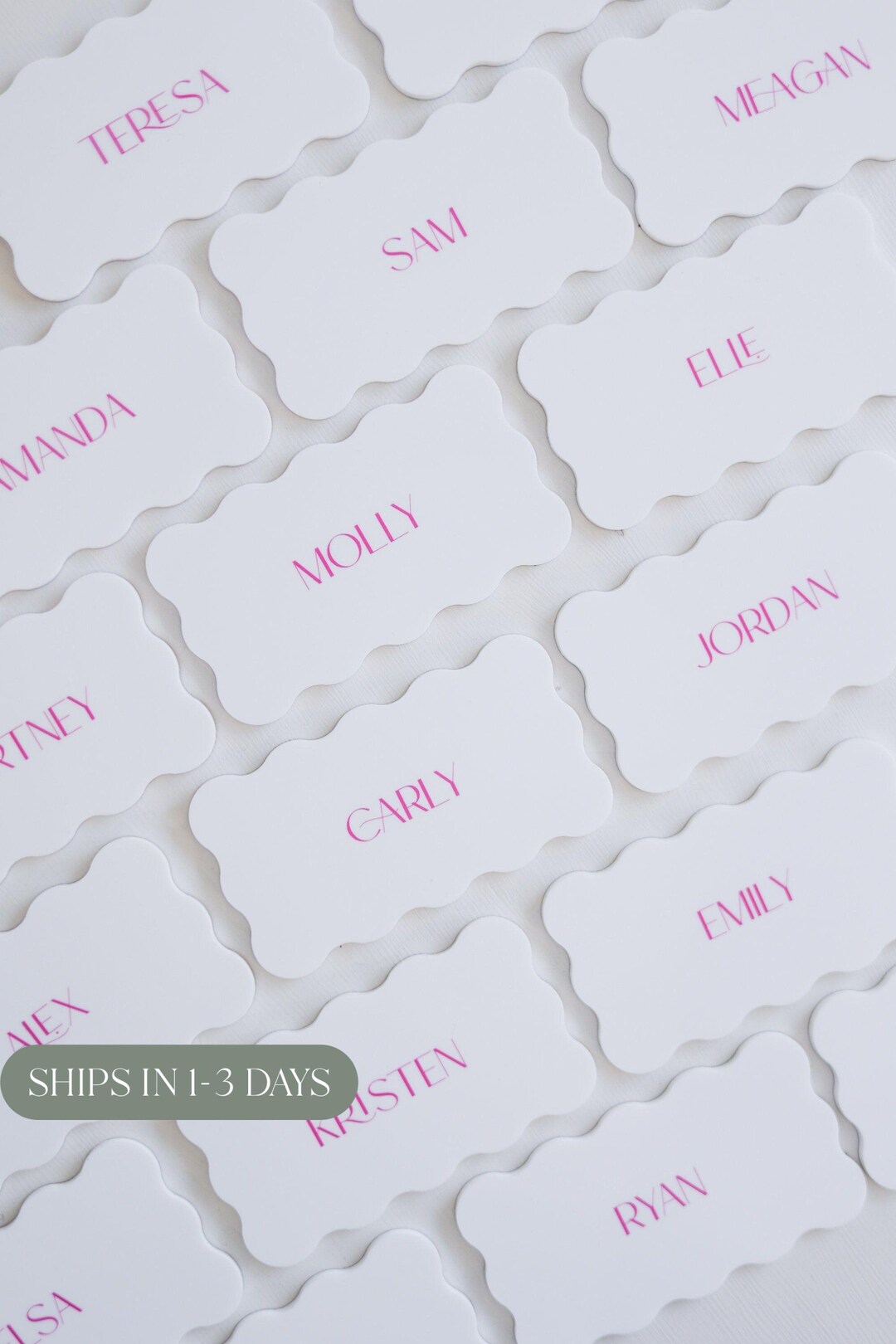 Scallop Place Cards Acrylic - Acrylic Place Cards - Scallop Table ...