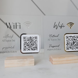 Wifi QR Code With Base Wifi Sign Scan for Wifi Custom 5x5 Wifi Sign for ...