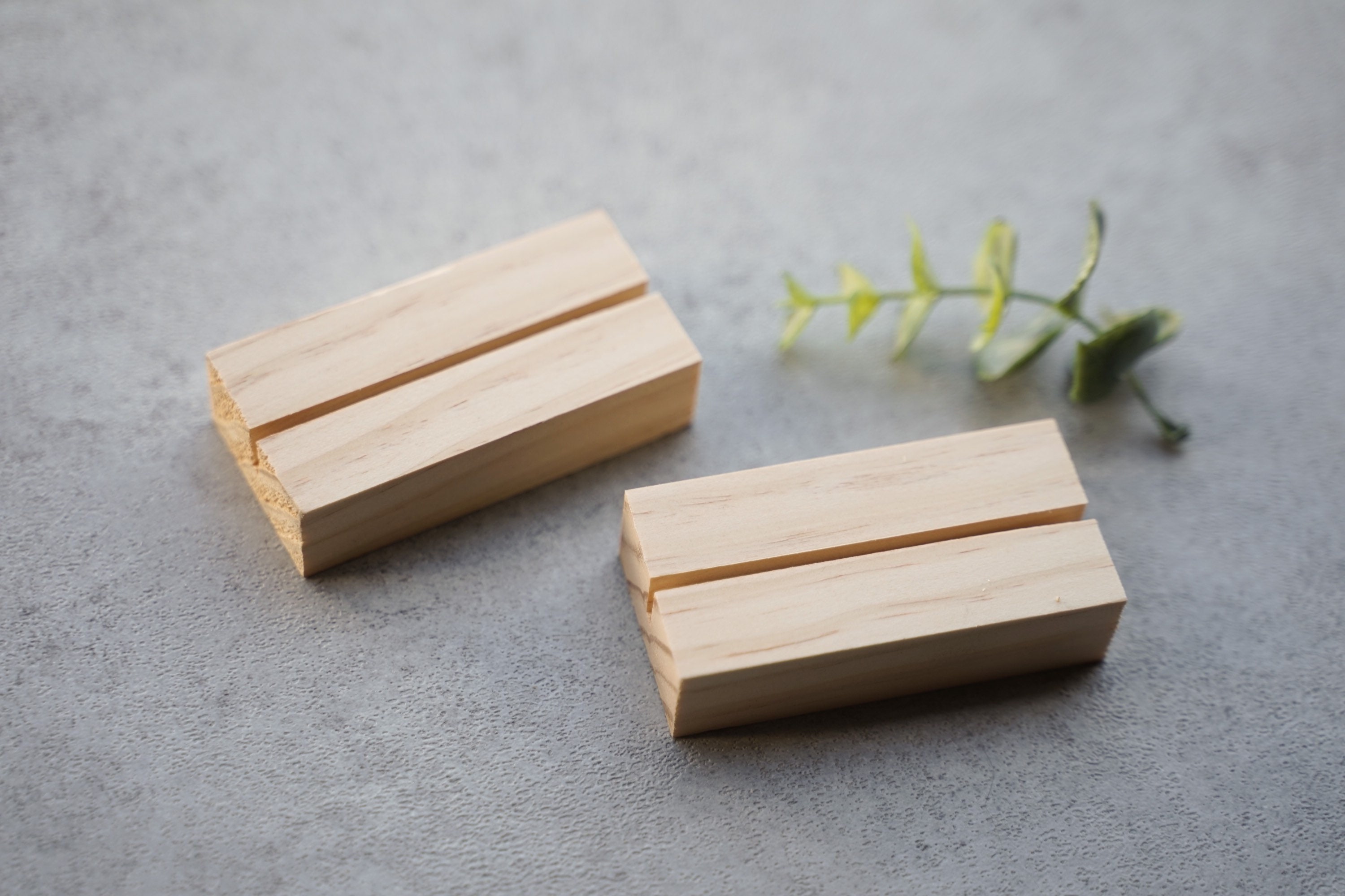 Wood Sign Stand Set of 5 Wood Base Wood Base for Acrylic | Etsy