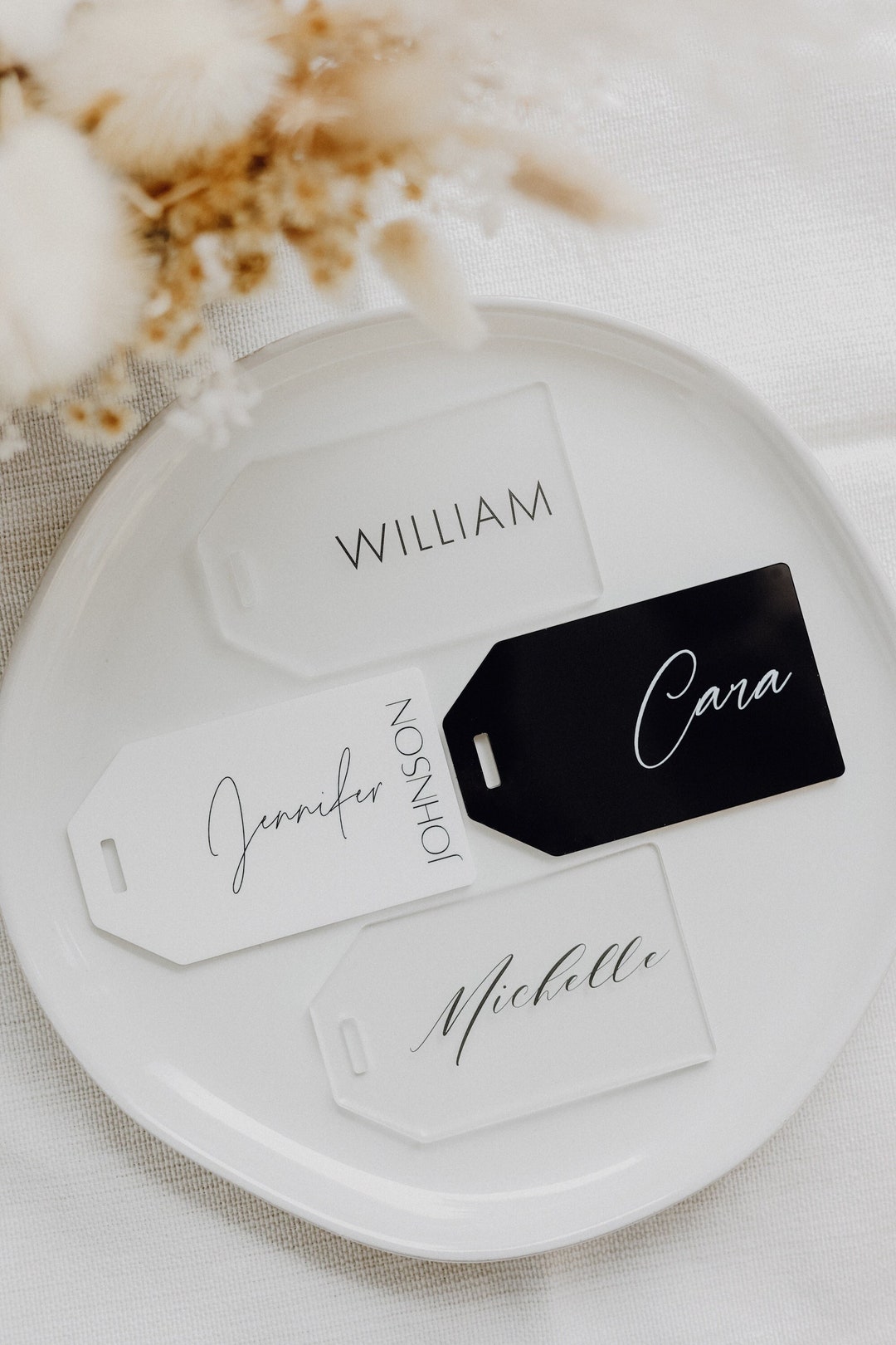Luggage Tag Place Cards Acrylic - Acrylic Place Cards - Luggage Tag ...