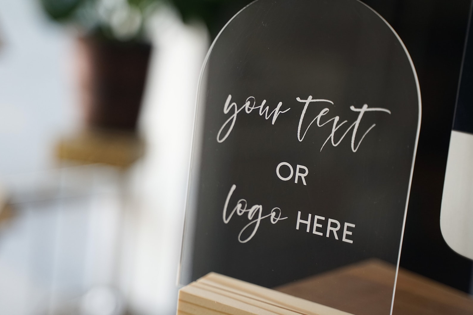 Custom Arch Acrylic Sign - Small Acrylic Business Signs - Laser ...