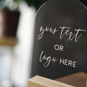 Custom Arch Acrylic Sign - Small Acrylic Business Signs - Laser ...