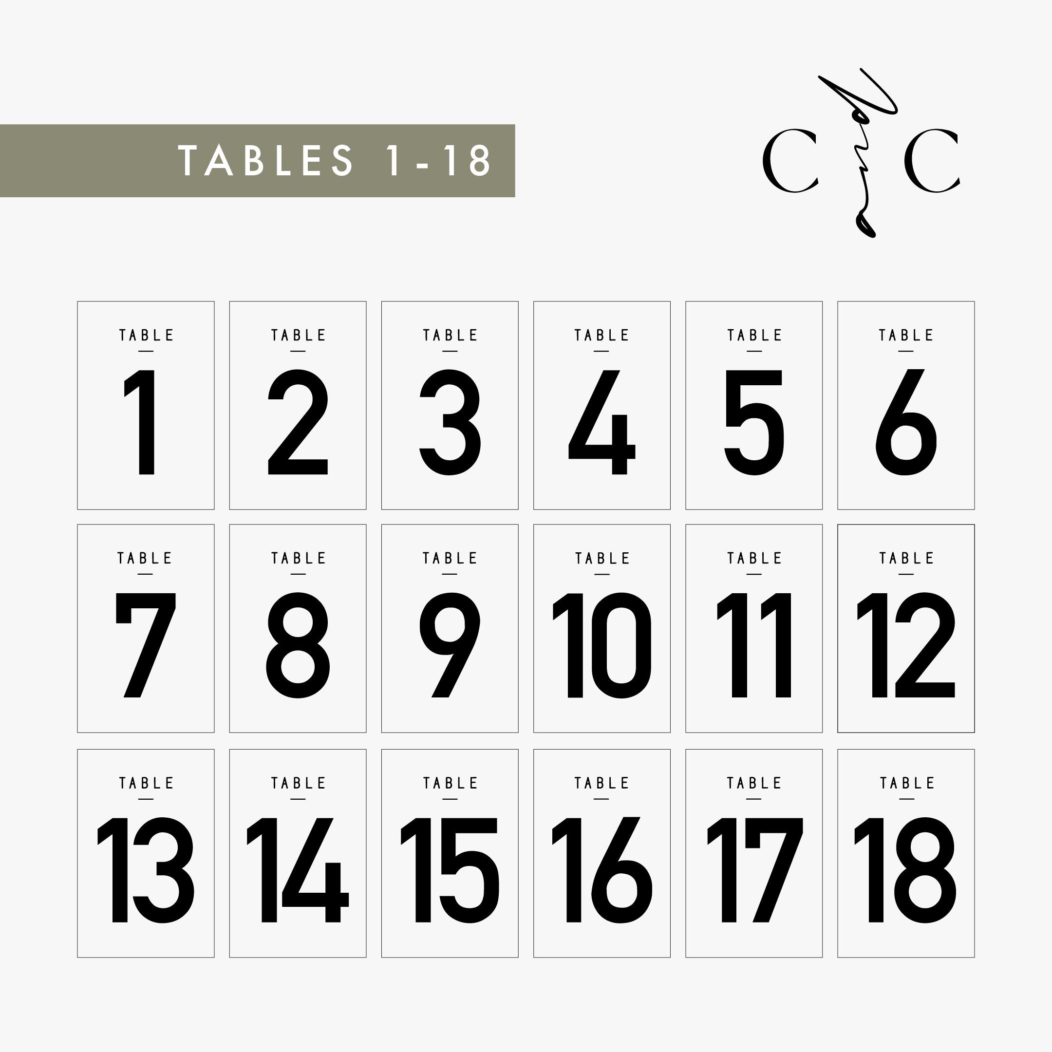 Modern Acrylic Table Numbers, Minimalist Wedding Reception Decor, Clear ...