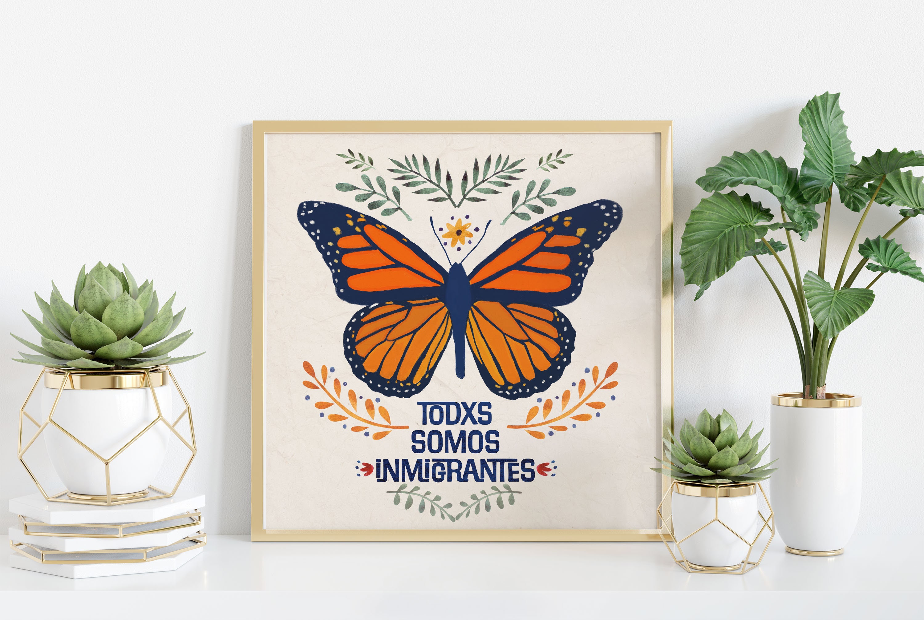 Immigration Latinx Art Migrant Monarch Butterfly Digital Art | Etsy