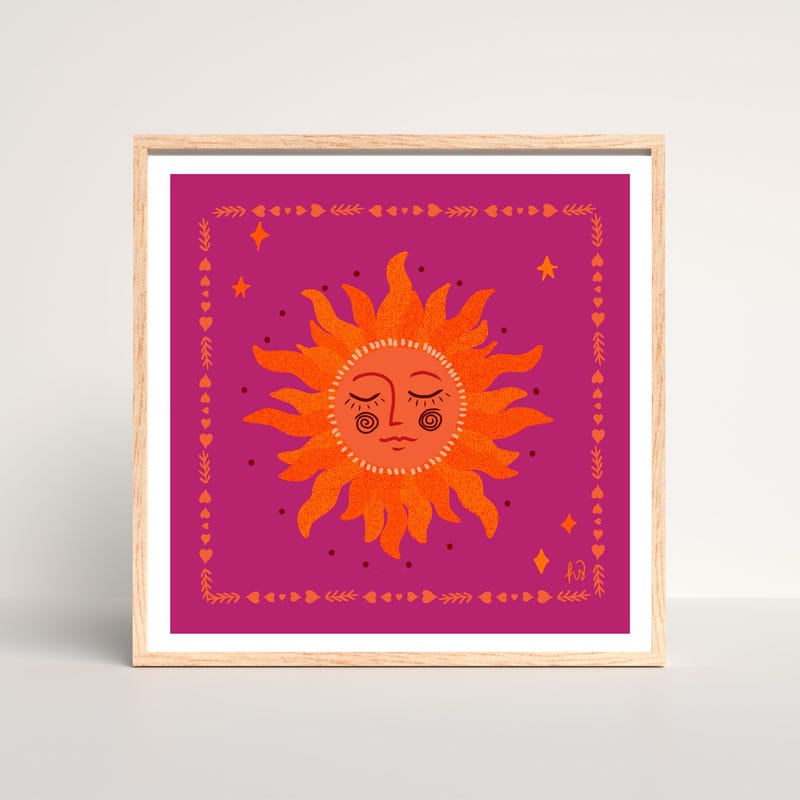 Folk Art Sun - Etsy