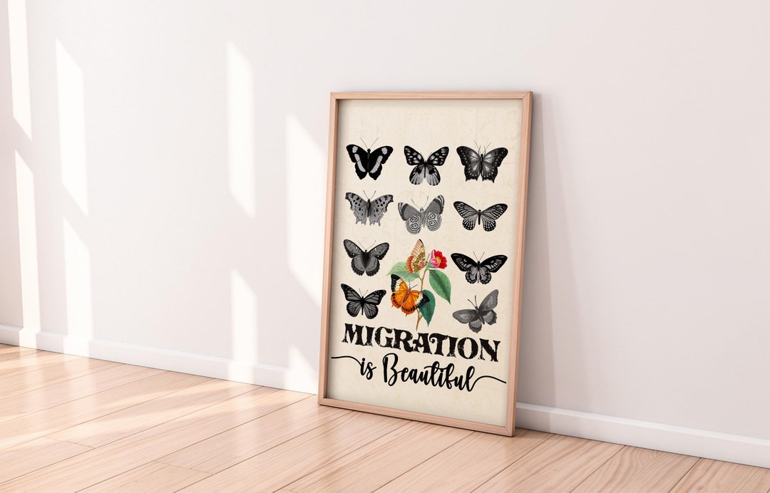 Butterfly Migration Art Print | Inspirational Social Justice Poster - Etsy