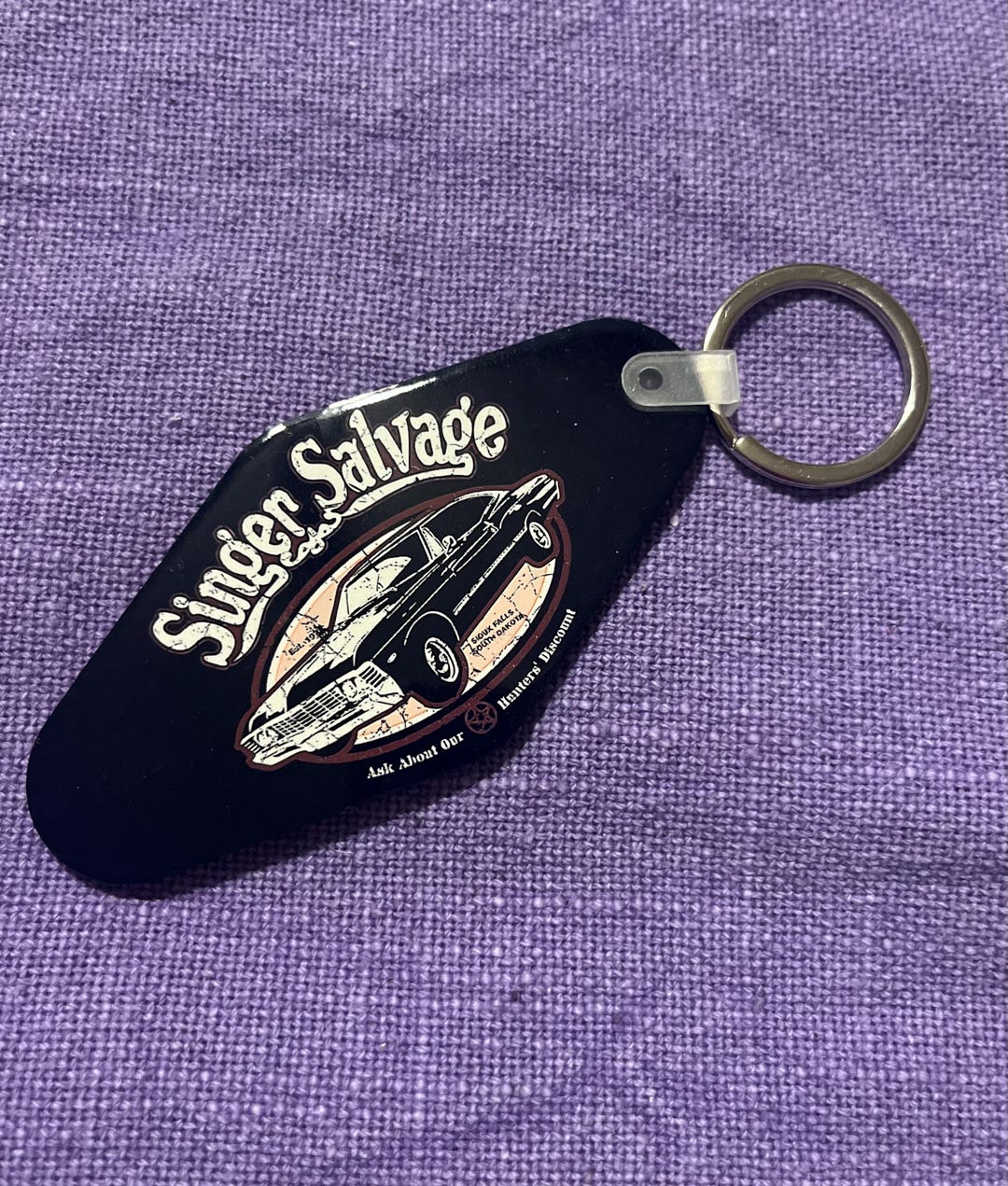 Singer Salvage Supernatural Keychain - Etsy