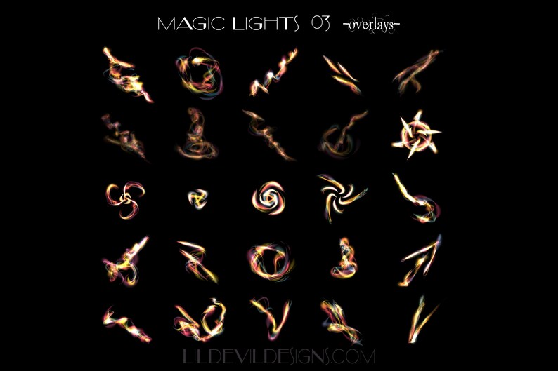 Magic Lights 03 Overlays - Etsy