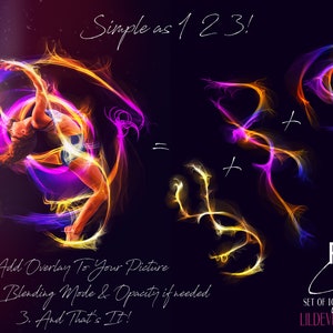 100 Fantasy Lights Overlays, Hi-res PNG Light Trails, Digital Overlays ...