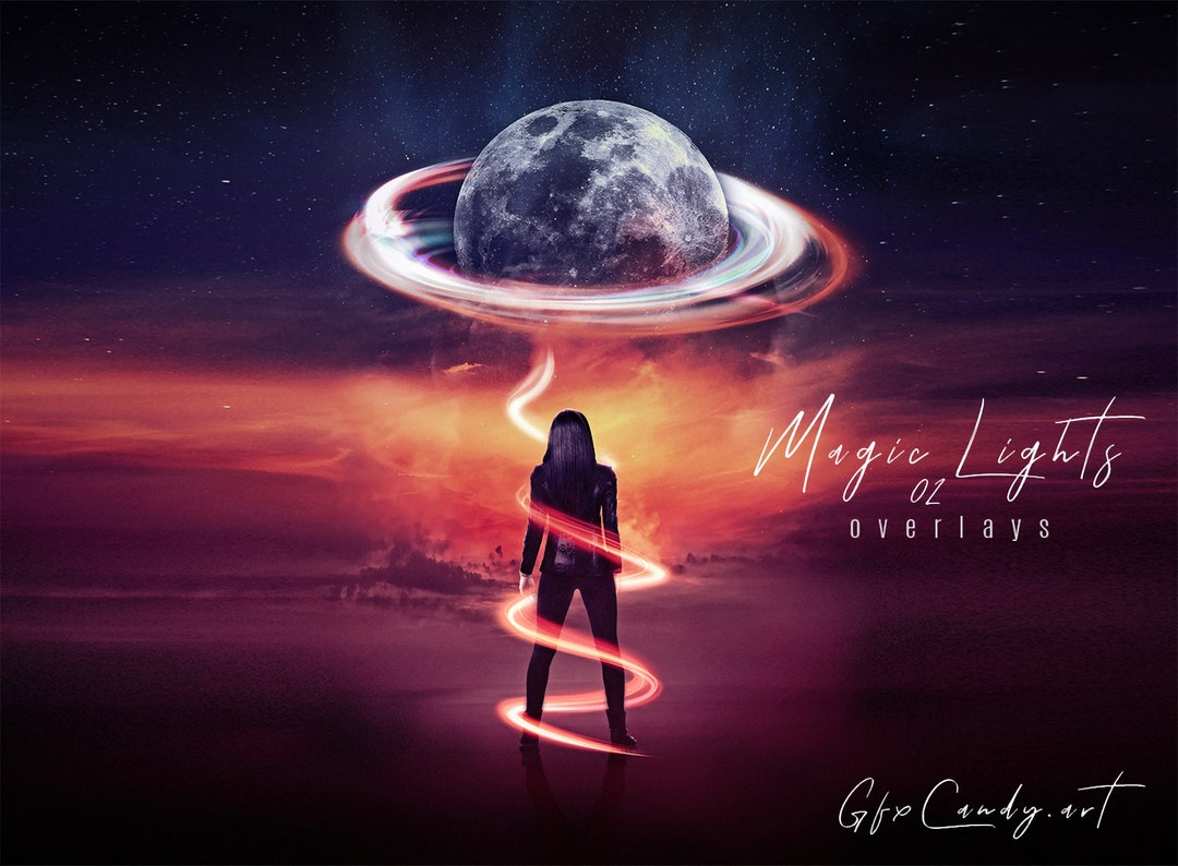 200 Magic Lights Overlays, PNG LIGHT EFFECTS, Photoshop Hand-drawn ...