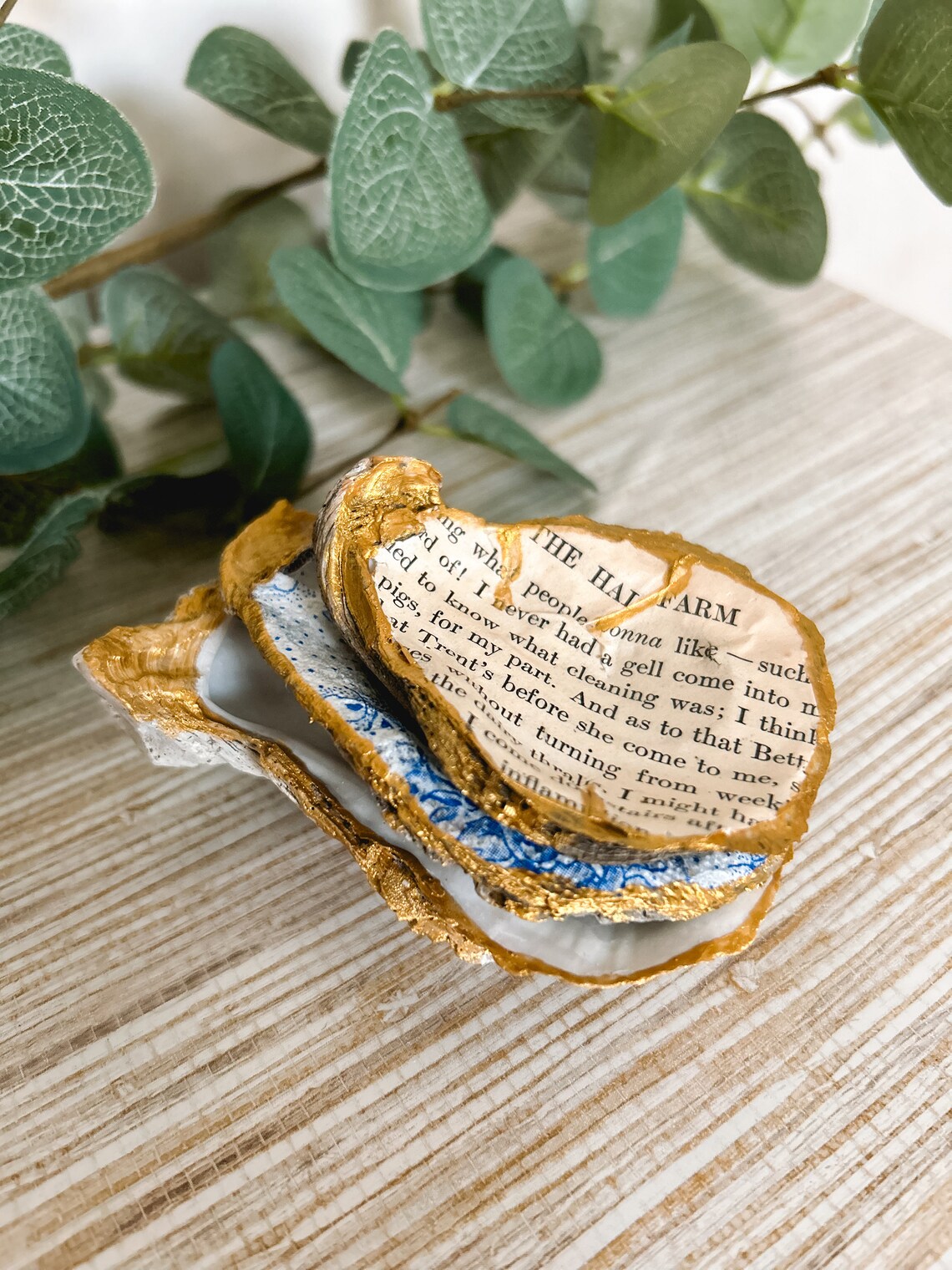 Decorative Oyster Shells, Set of 3 | Oyster Shell Decor - Etsy