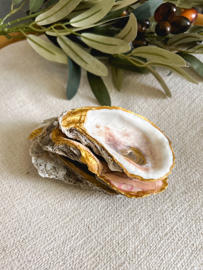 Decorative Oyster Shells, Set of 3 Oyster Shell Decor - Etsy
