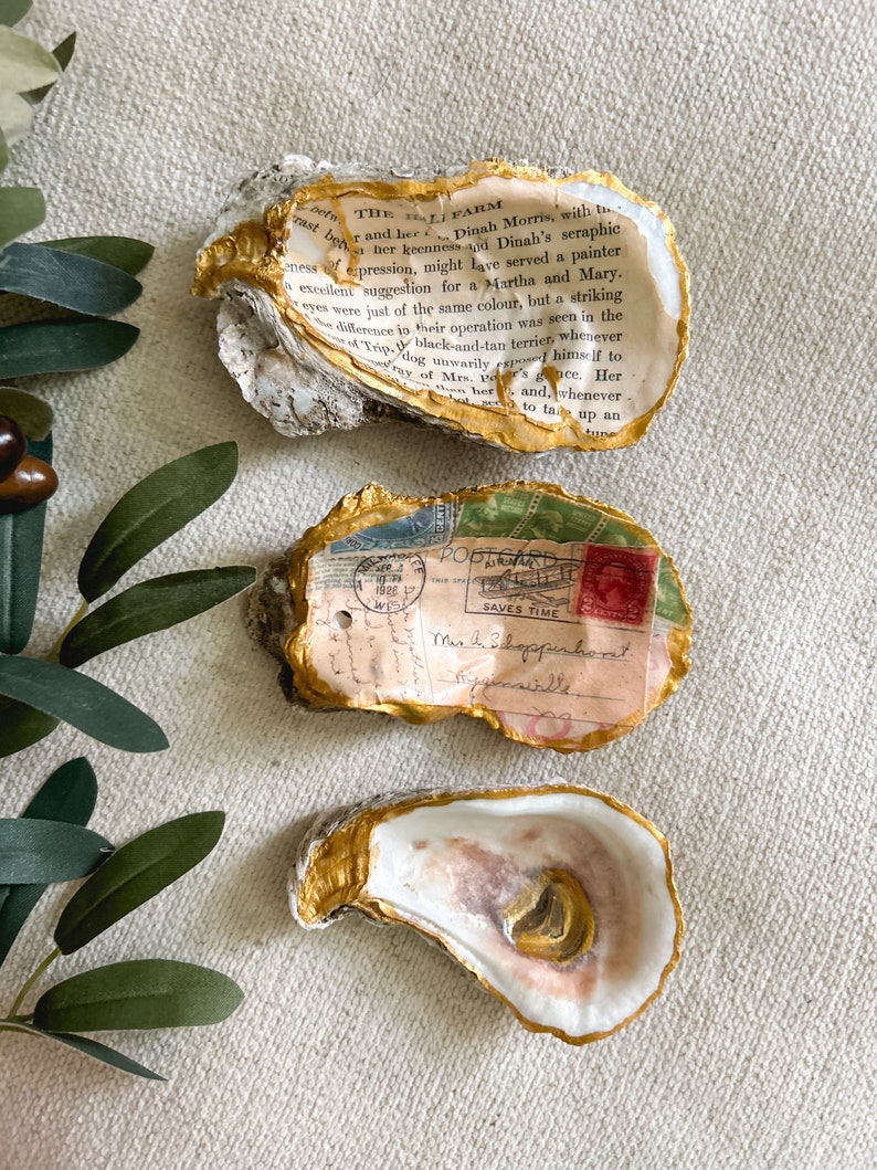 Decorative Oyster Shells, Set of 3 Oyster Shell Decor - Etsy