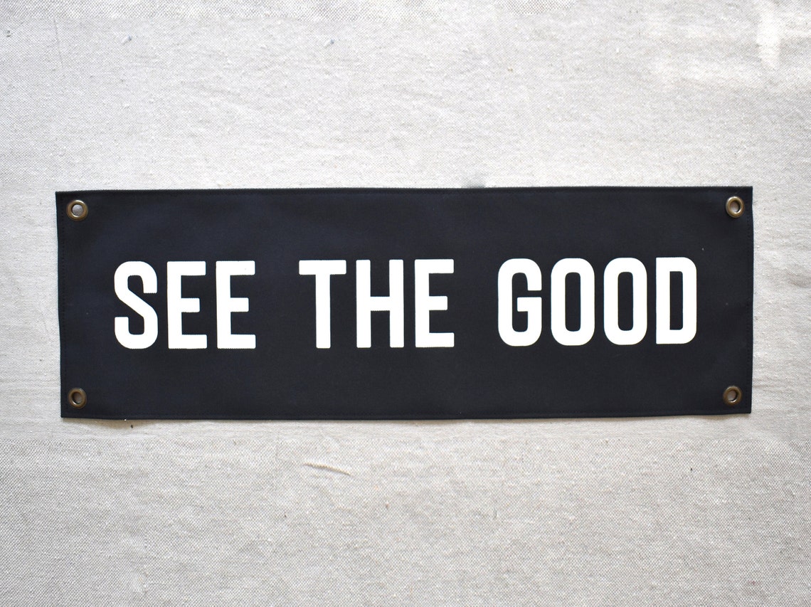 See the Good Hand-cut Sewn Canvas Pennant Flag - Etsy