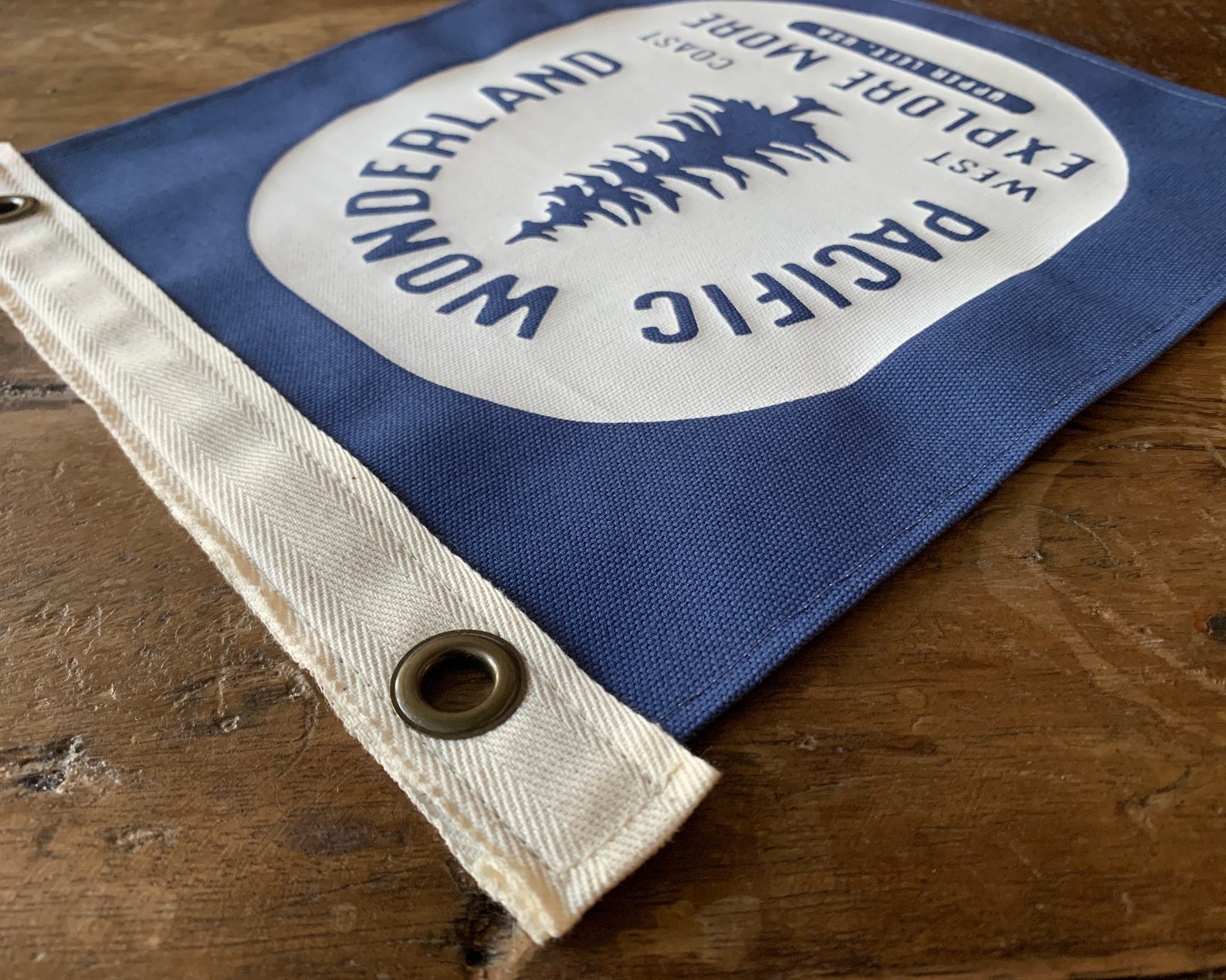 Pacific Wonderland - Hand-cut + Sewn Canvas Pennant Flag - 10x12 - Etsy