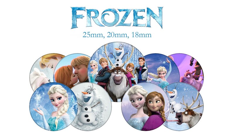 Printable Digital Collage Sheet Images frozen, Elsa, Anna, Olaf, Winter ...