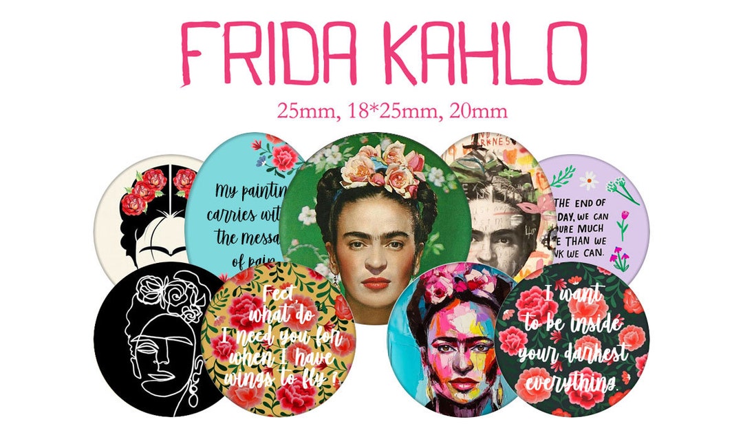 Printable Digital Collage Sheet Images "frida Kahlo"- Instant Download ...
