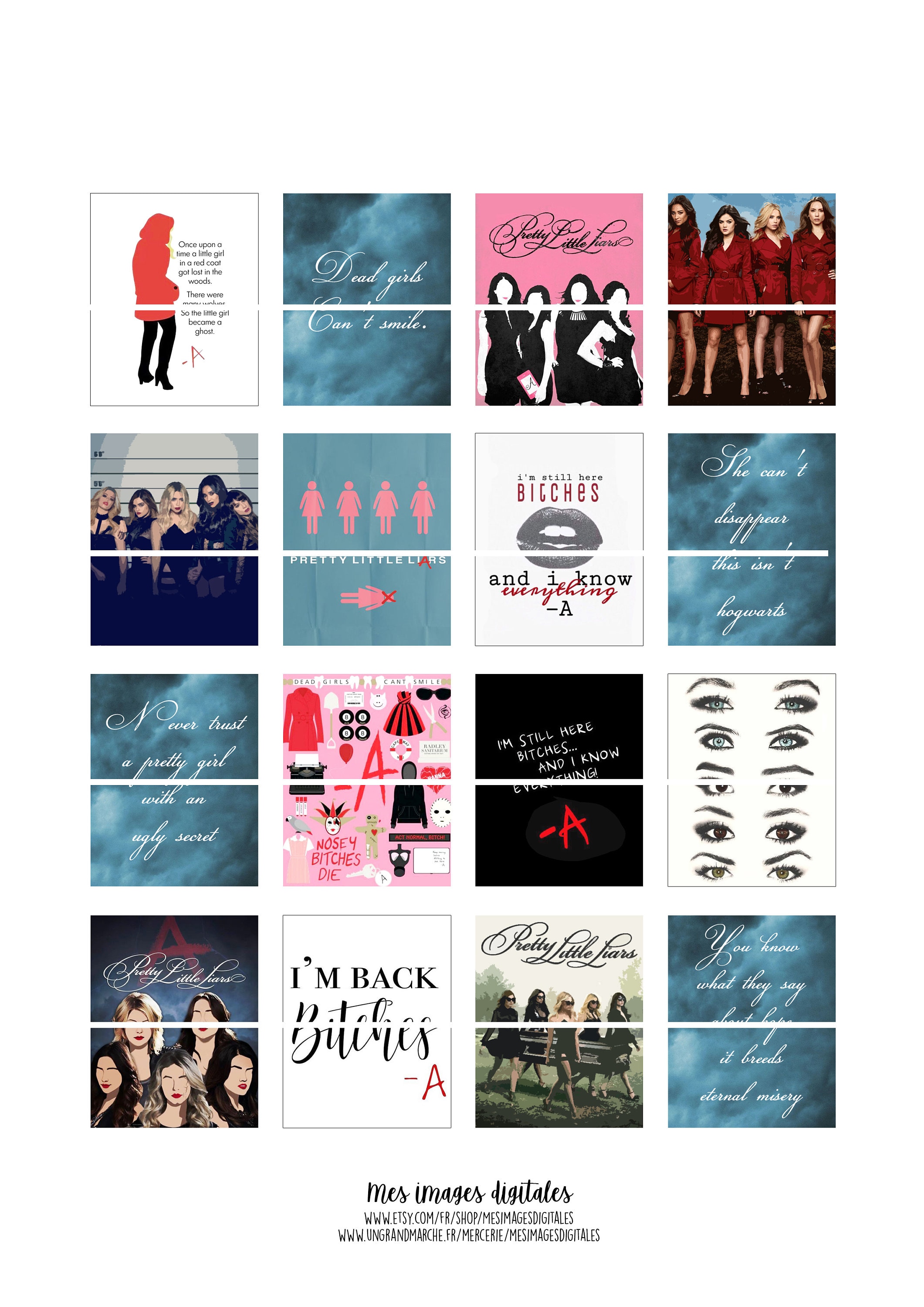 Printable Stickers pretty Little Liars Erin - Etsy