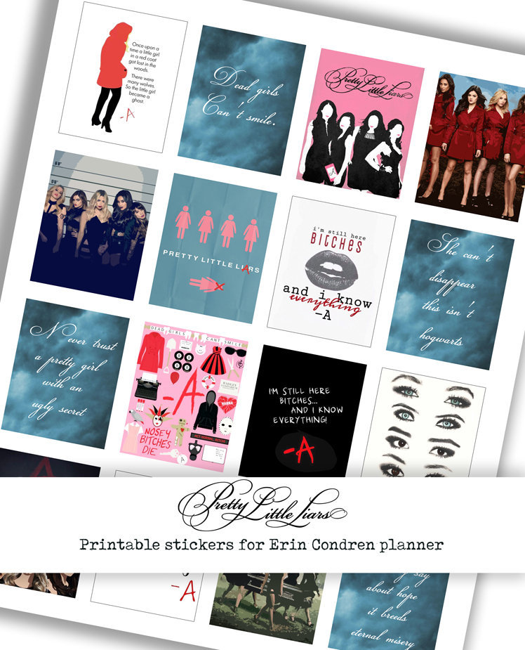 Printable Stickers pretty Little Liars Erin - Etsy