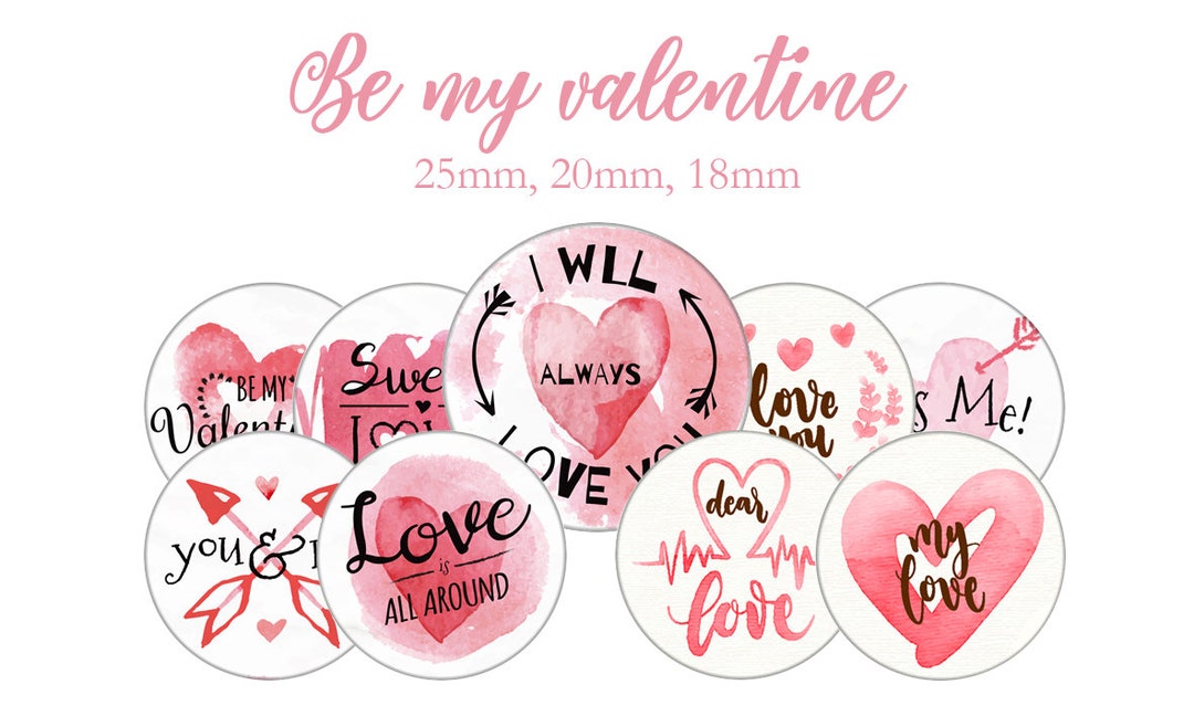 Printable Digital Collage Sheet Images "valentine's Day, Love, Heart ...
