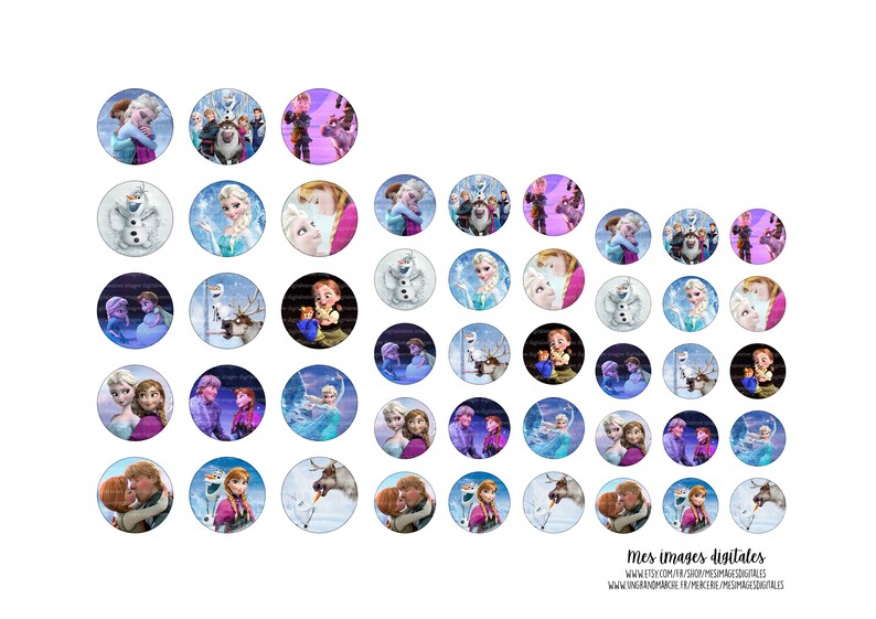 Printable Digital Collage Sheet Images frozen, Elsa, Anna, Olaf, Winter ...