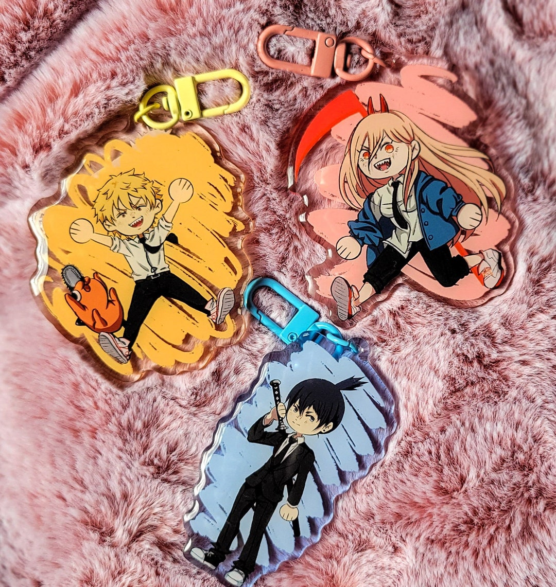 Anime Colored Acrylic Charm Keychain - Etsy