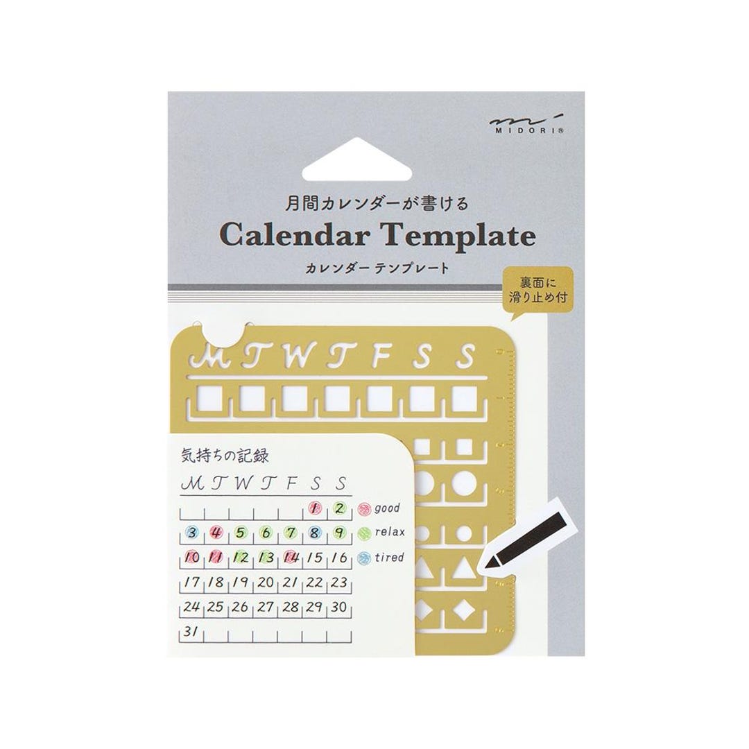 Midori, Calendar Template (M) Monthly Block - Etsy