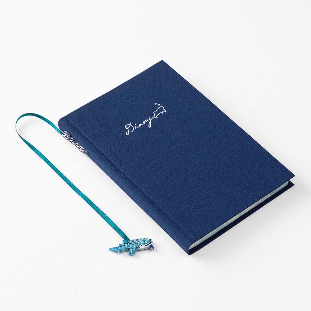 Midori, Whale Shark, Diary With Embroidered Bookmark, One Day One Page ...