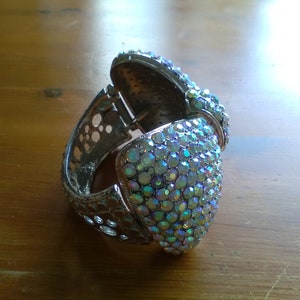 Vintage Large Butler and Wilson Crystal Bow Shaped Cuff Bangle Bracelet ...