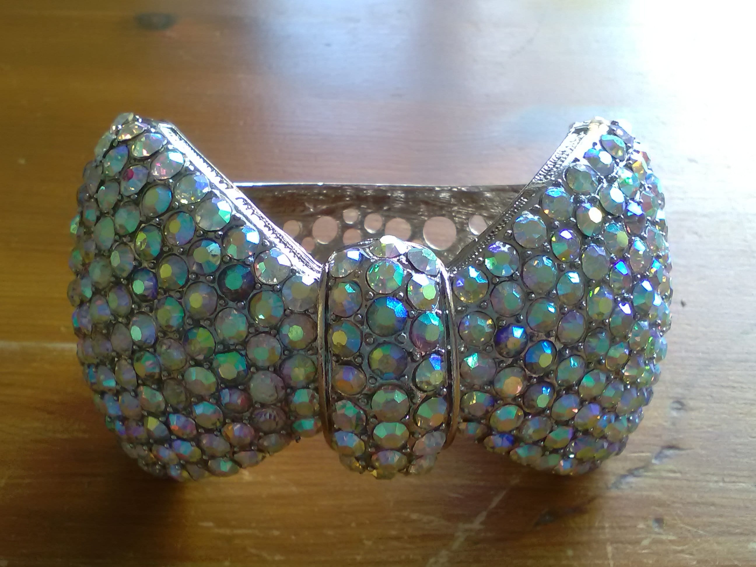 Vintage Large Butler and Wilson Crystal Bow Shaped Cuff Bangle Bracelet ...