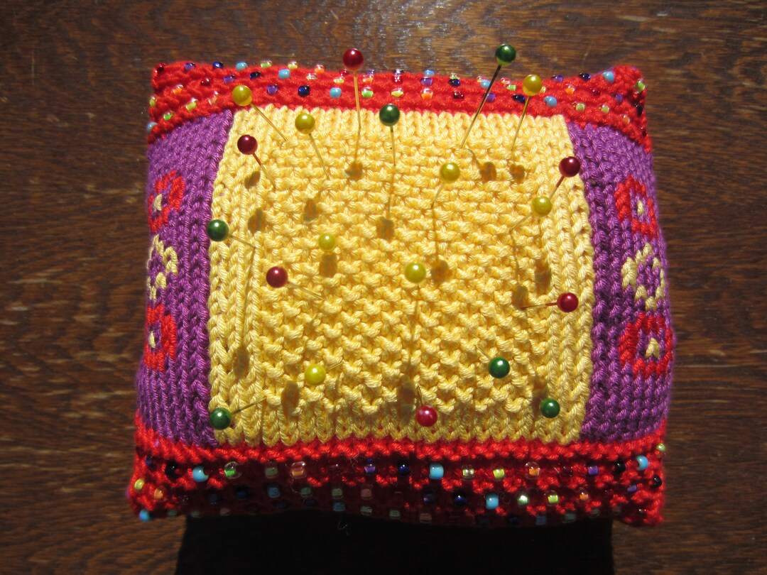 Knitted and Beaded Pin Cushion Kit - Etsy
