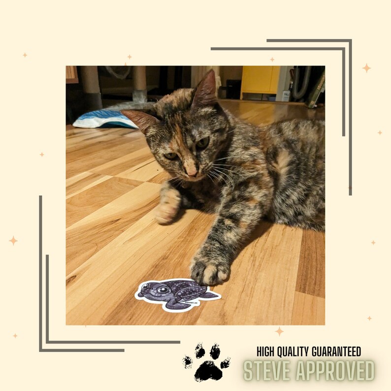 Leatherback Sea Turtle Sticker Cute Waterproof Vinyl Decal for Laptops ...