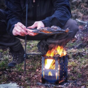 The Original Grill Mini Fire Anchor. Camping. Swing Arm. Outdoor ...