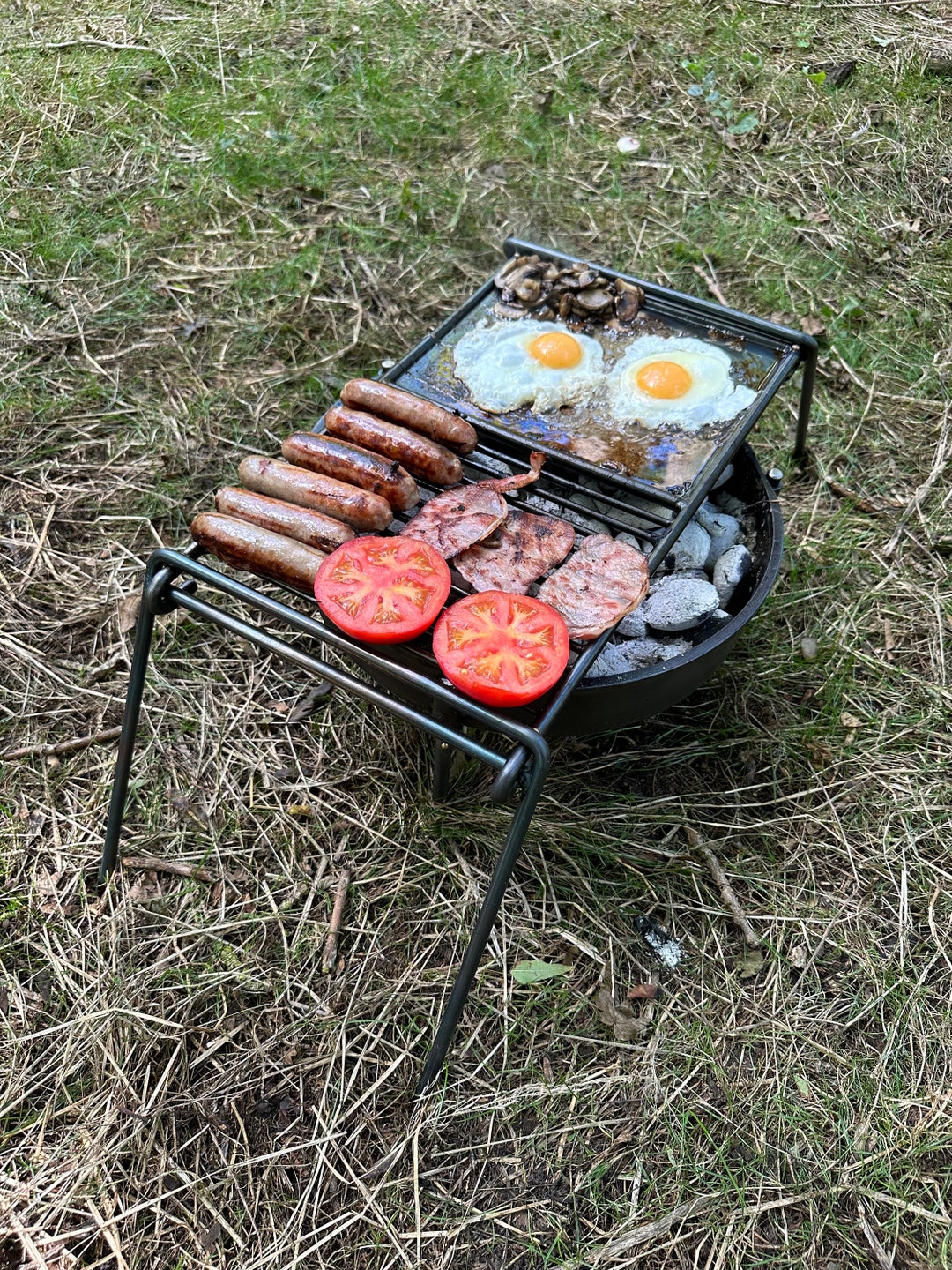 Combo Set. Grill Fire Tray Bag. Open Fire Cooking Equipment. BBQ Set ...