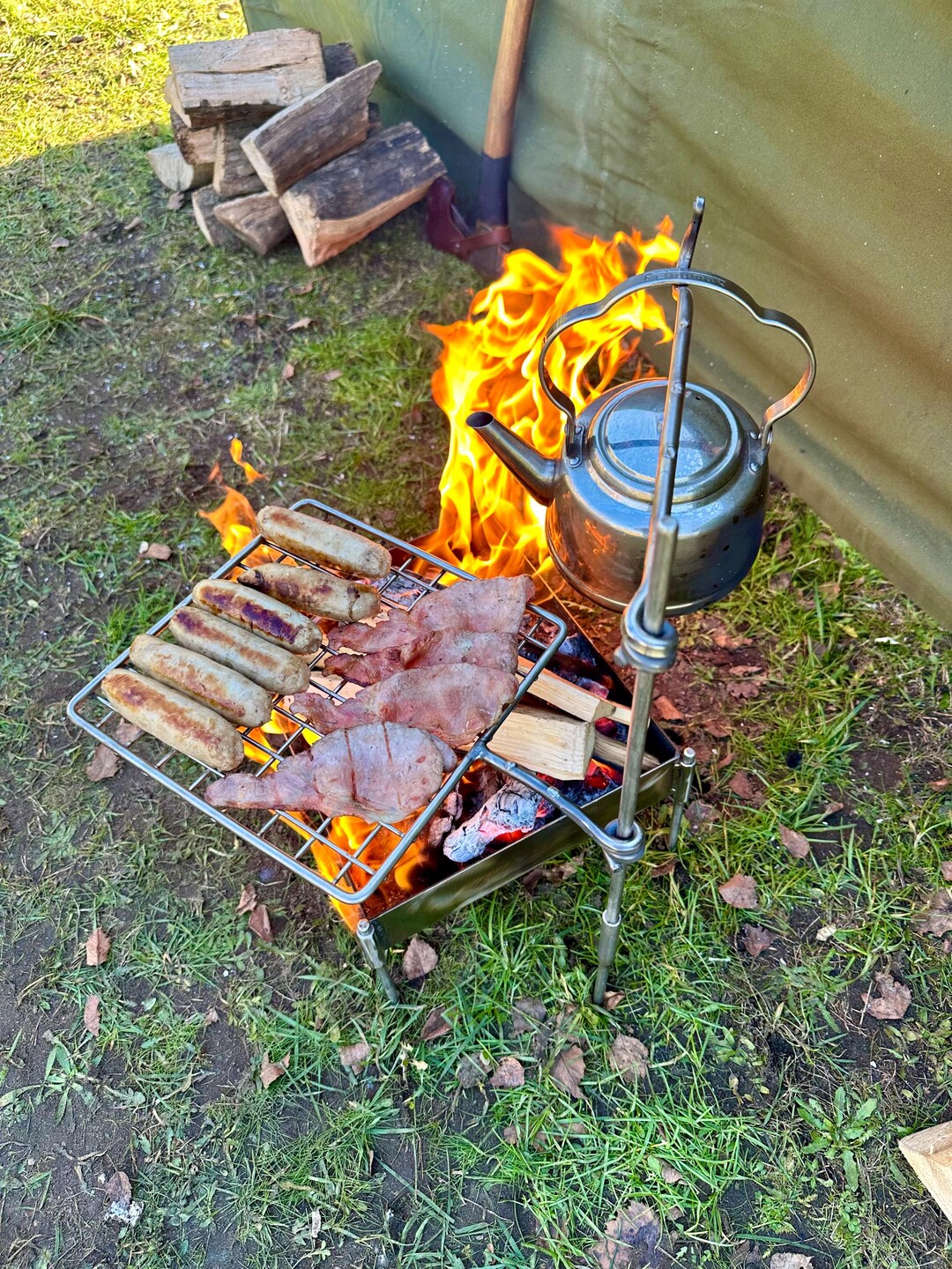 Stainless Steel Grill Mini Fire Anchor - Cook Swing Arm - Portable BBQ ...