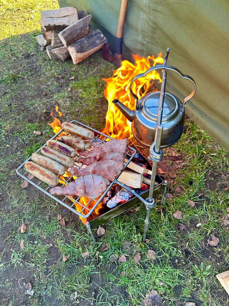 Stainless Steel Grill Mini Fire Anchor - Cook Swing Arm - Portable BBQ ...