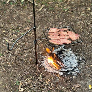 The Original Grill Mini Fire Anchor. Camping. Swing Arm. Outdoor ...