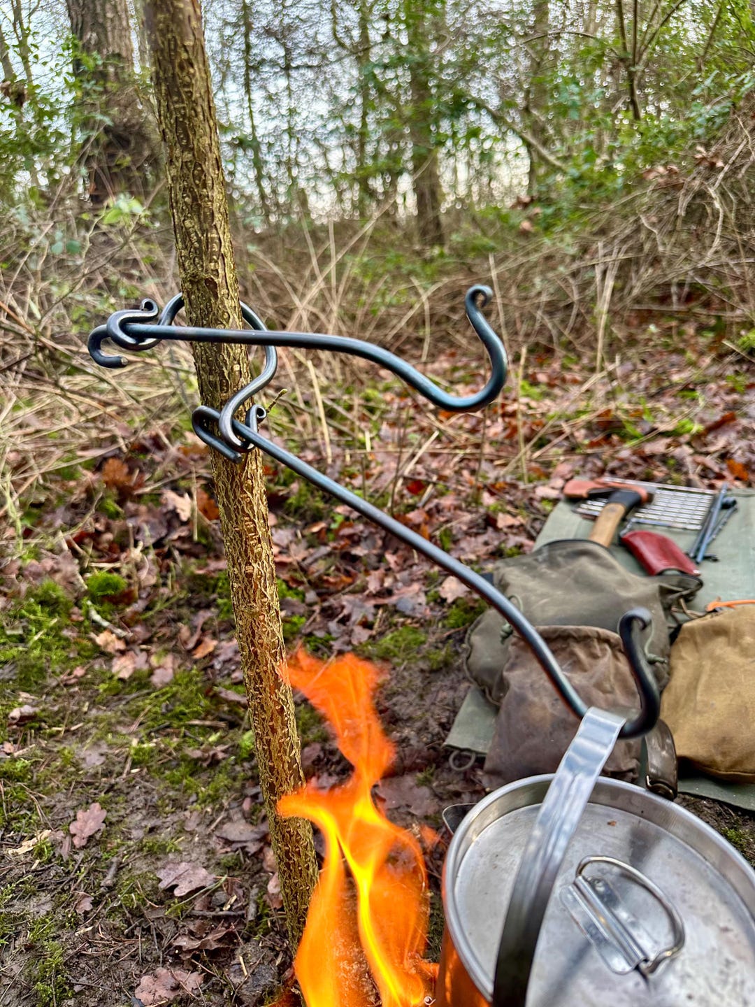 Pocket Fire Anchor. Bushcraft. Camping. Outdoor Cooking. Rucksack ...