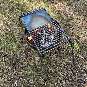 Combo Set. Grill Fire Tray Bag. Open Fire Cooking Equipment. BBQ Set ...