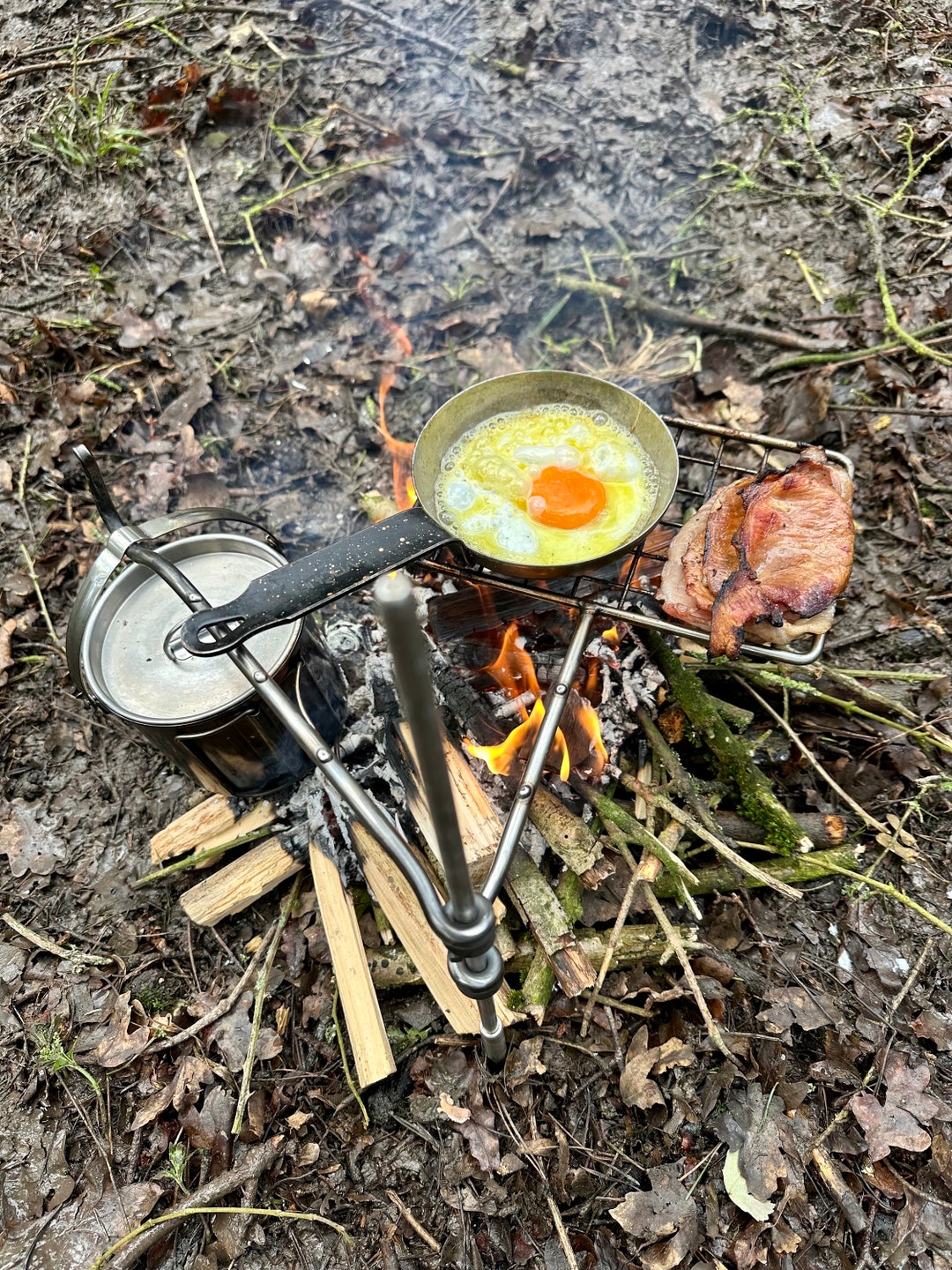 Stainless Steel Grill Mini Fire Anchor. Swing Arm. Outdoor Cooking ...