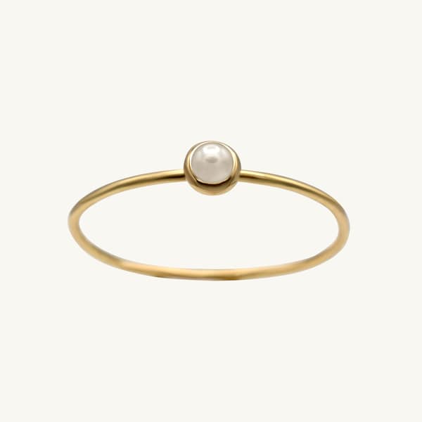 14k Pearl Ring - Etsy