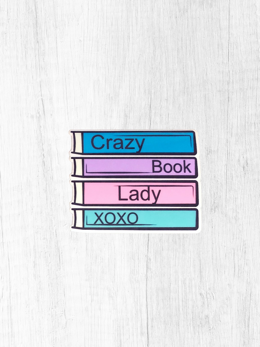 Crazy Book Lady Sticker, Reading Sticker for Adults, Book Lover Gift ...