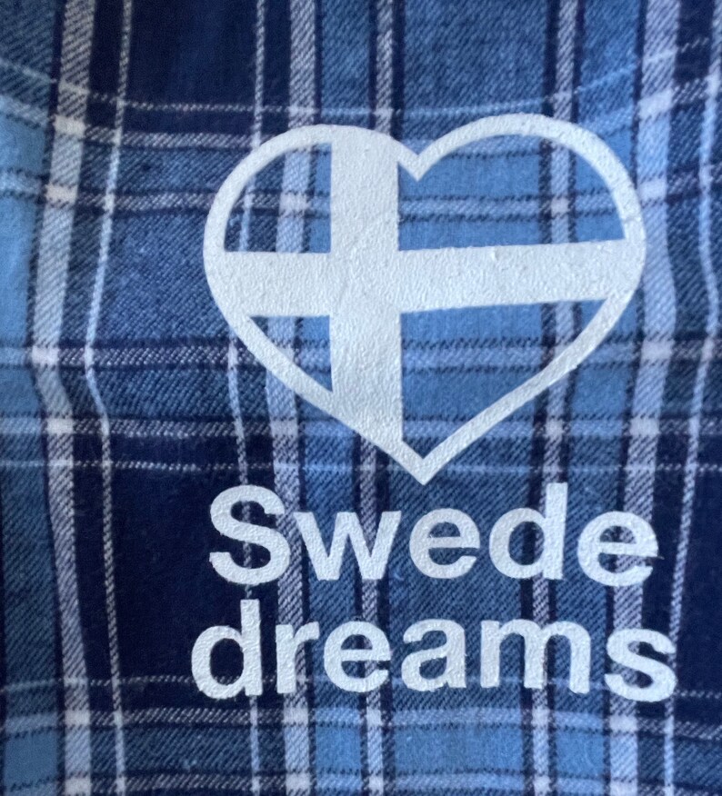 Swede Love Swede Dreams Blue Plaid Flannel PJ Pants for Kids and Adults ...