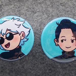 Gojo Geto Jujutsu Kaisen JJK Anime Button Pin - Etsy