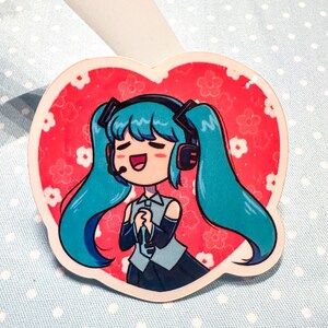 Hatsune Miku Vocaloid Heart Vinyl Sticker - Etsy