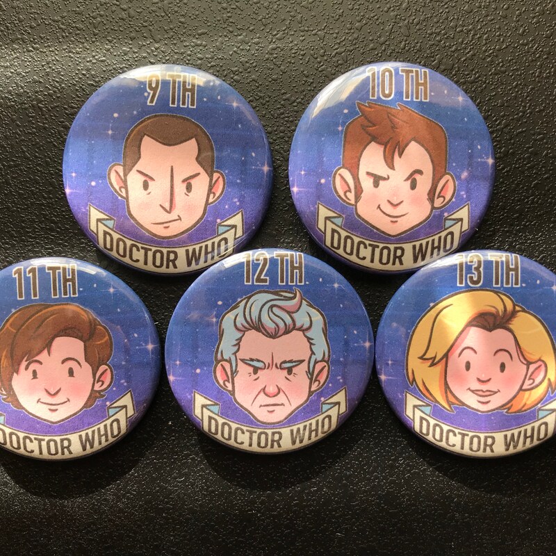 Doctor Who Buttons - Etsy