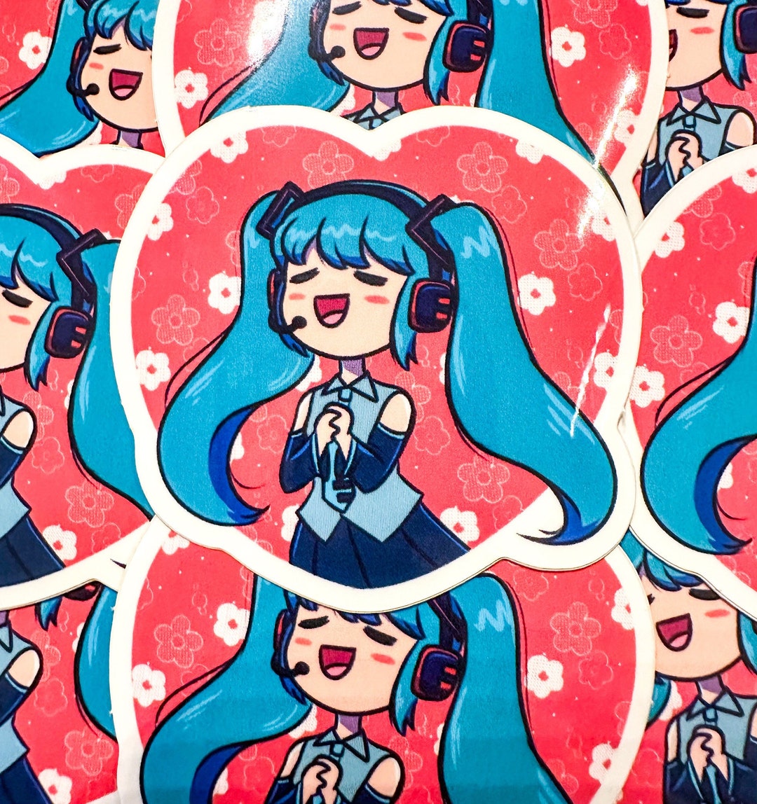 Hatsune Miku Vocaloid Heart Vinyl Sticker - Etsy
