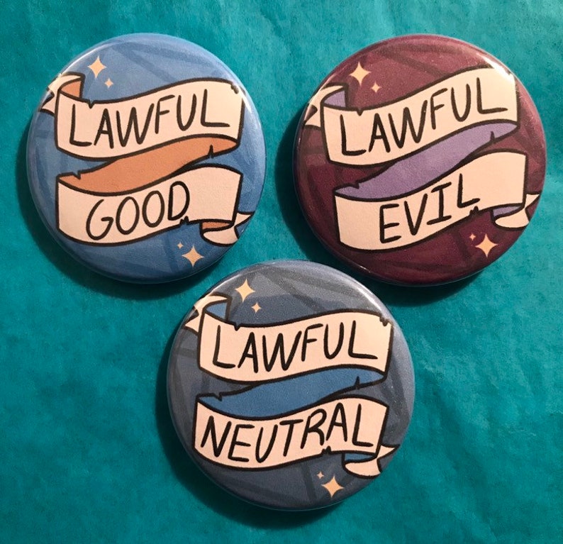 Dnd Alignment Buttons (dungeons and Dragons) - Etsy