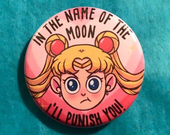 Sailor Moon Button Pin - Etsy